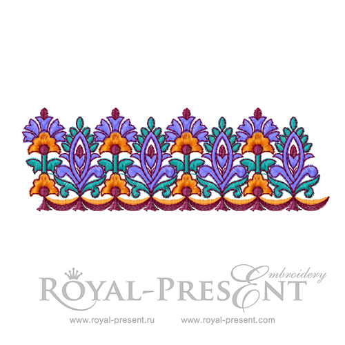 Free Machine Embroidery Border Design